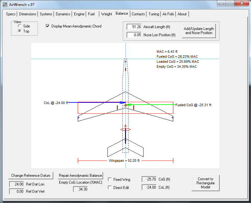 FSX - Aircraft geometry; affect pitch. | FSDeveloper